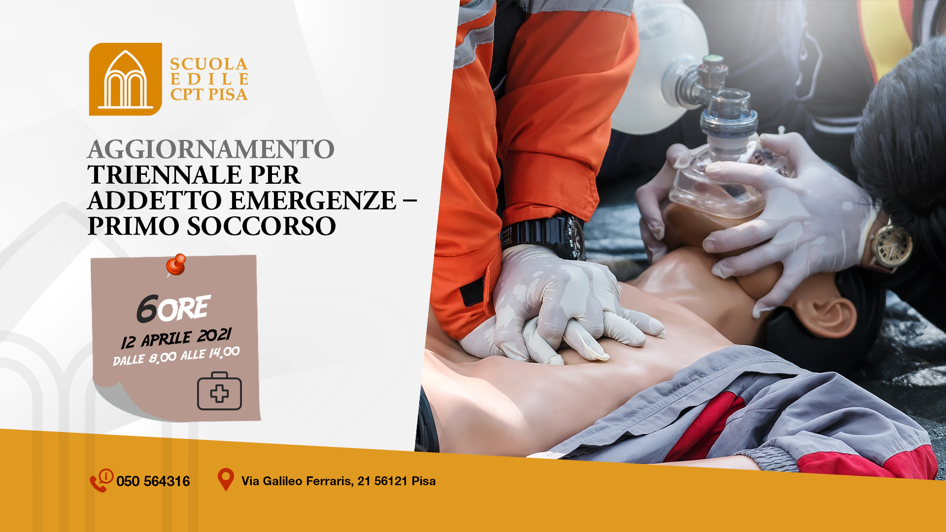 Aggiornamento triennale addetto emergenze primo soccorso - Scuola Edile ...